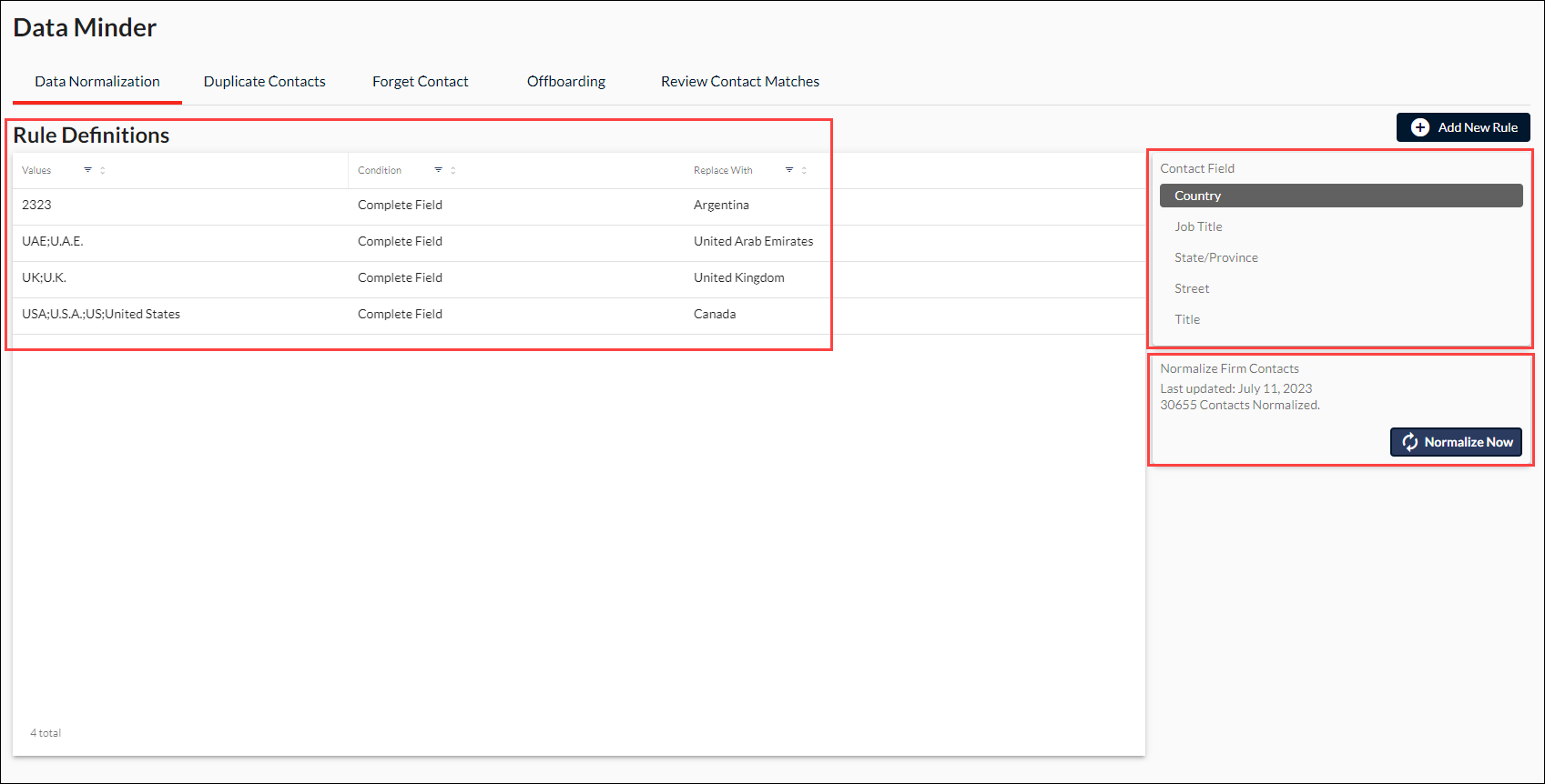 Set and Manage Data Normalization Rules – InterAction+™ AI Answer Center