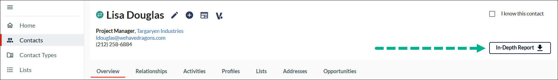 In-Depth Contact Report – InterAction+™ AI Answer Center