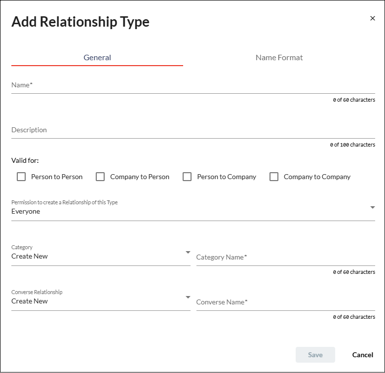 Understand and Manage Relationship Types – InterAction+™ AI Answer Center